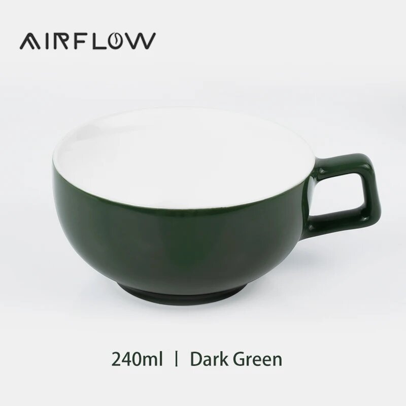 AIRFLOW Керамическая чашка для кофе 240 мл Темно-зеленый, Dark Green