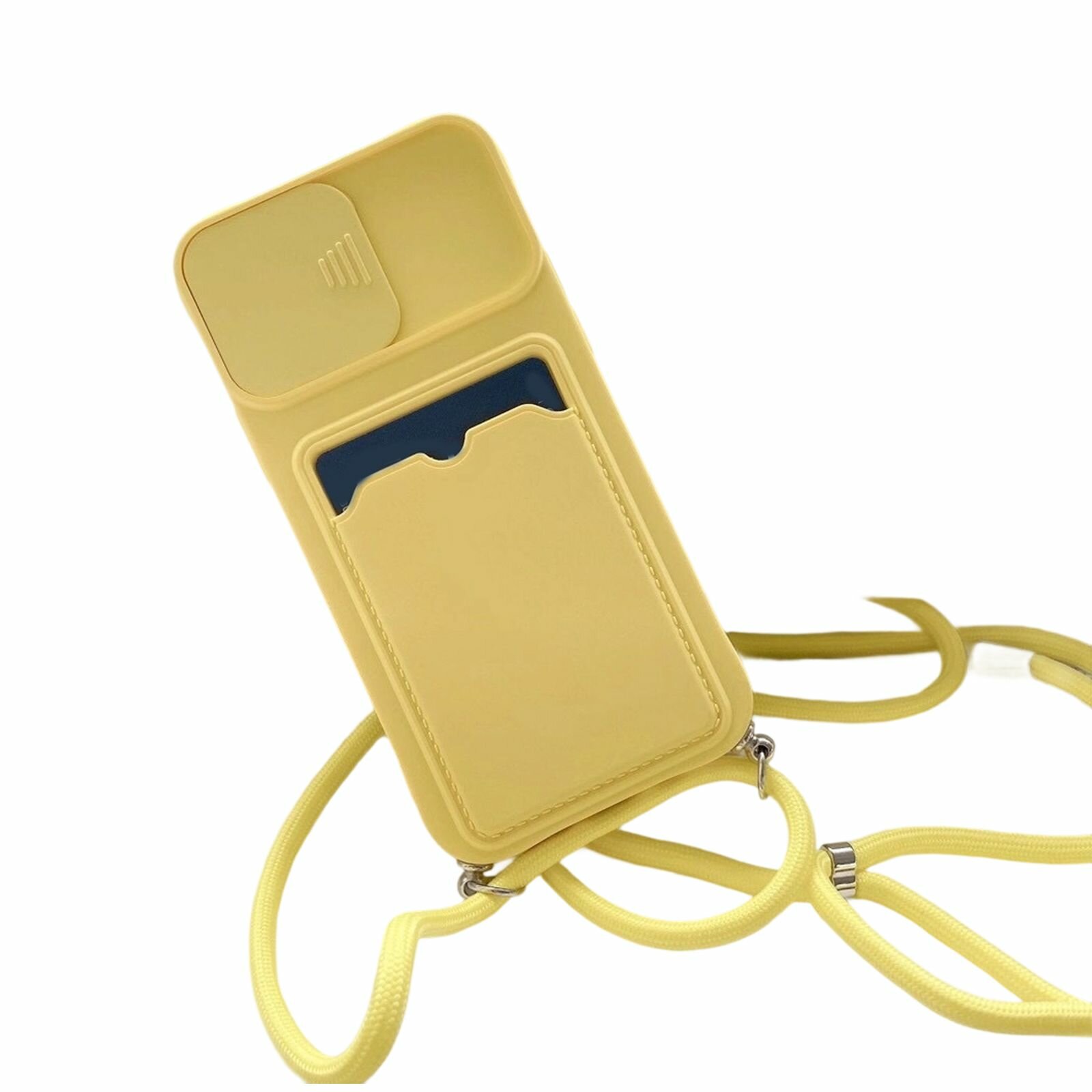 Чехол с защитой объектива ремнем через плечо и карманом для карт телефона 15