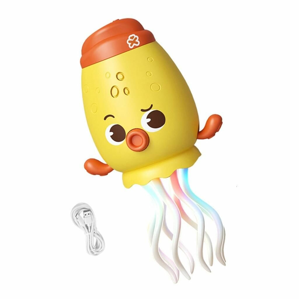 Безопасная электрическая танцующая каракатица музыкальная игрушка для малышей с перезаряжаемой батареей и множеством движений, Желтый