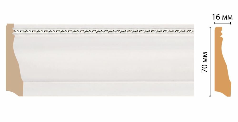 Плинтус Напольный Decomaster 193-60ДМ В70хШ16хД2400 мм / Декомастер.