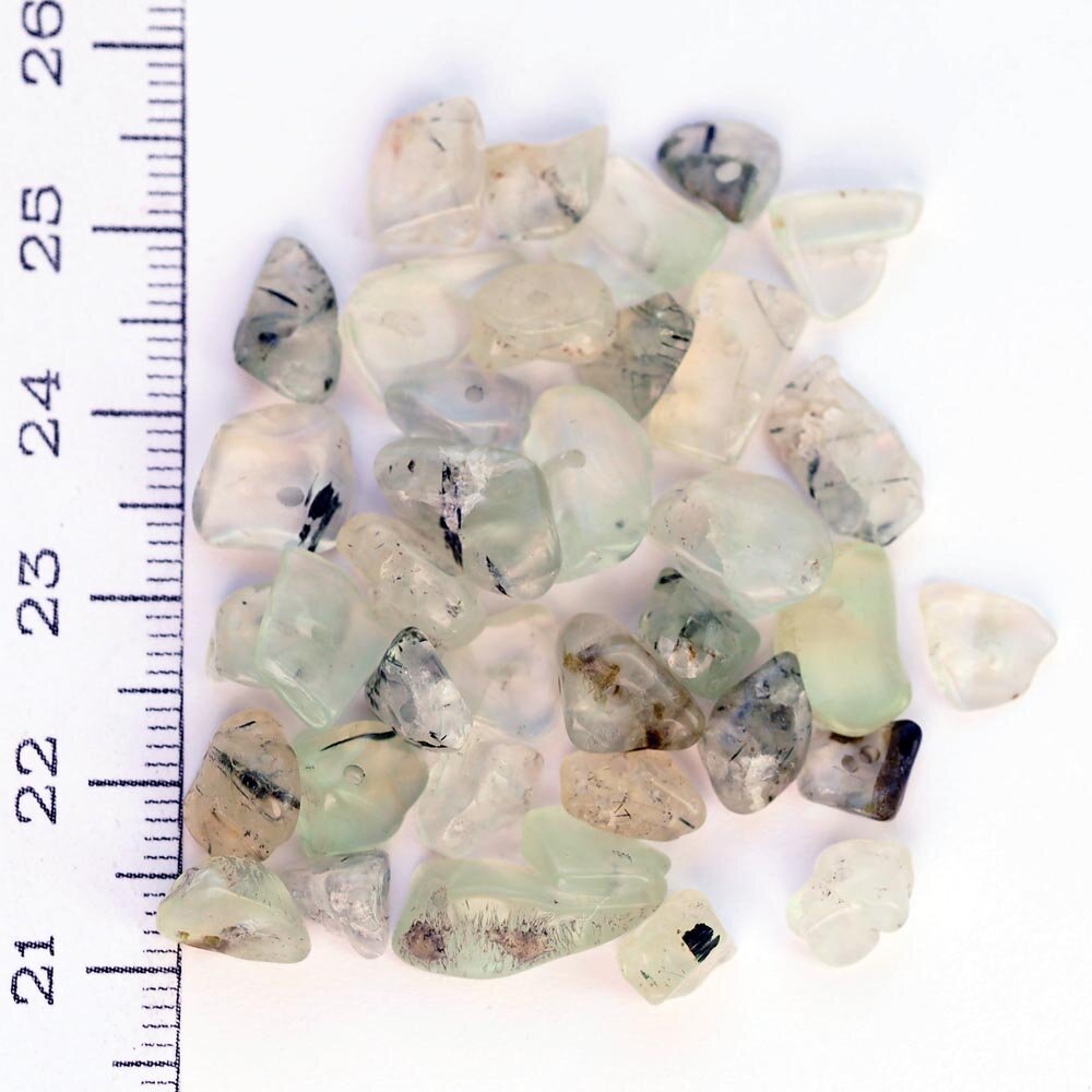 Натуральная бусина Пренит 0011041 крошка 10 г, цена за 1 уп.