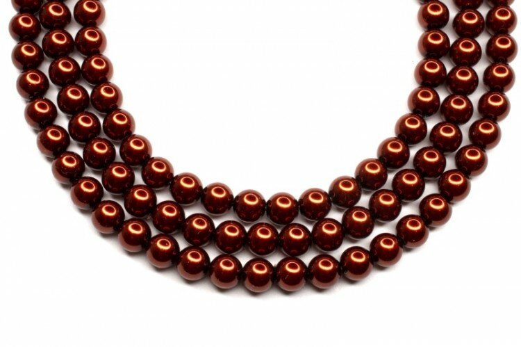 Жемчуг Preciosa Maxima, цвет dark copper, 6мм, 704-111, 10шт