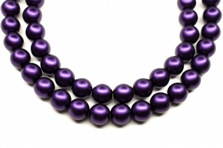 Жемчуг Preciosa, цвет 70138 матовый фиолетовый, 8мм, 10шт