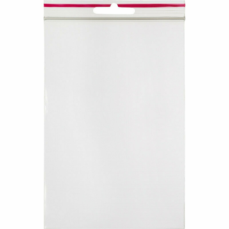 Пакет с замком Zip-Lock с европодвесом 10x15 см 60 мкм (100 штук в упаковке), 1218113