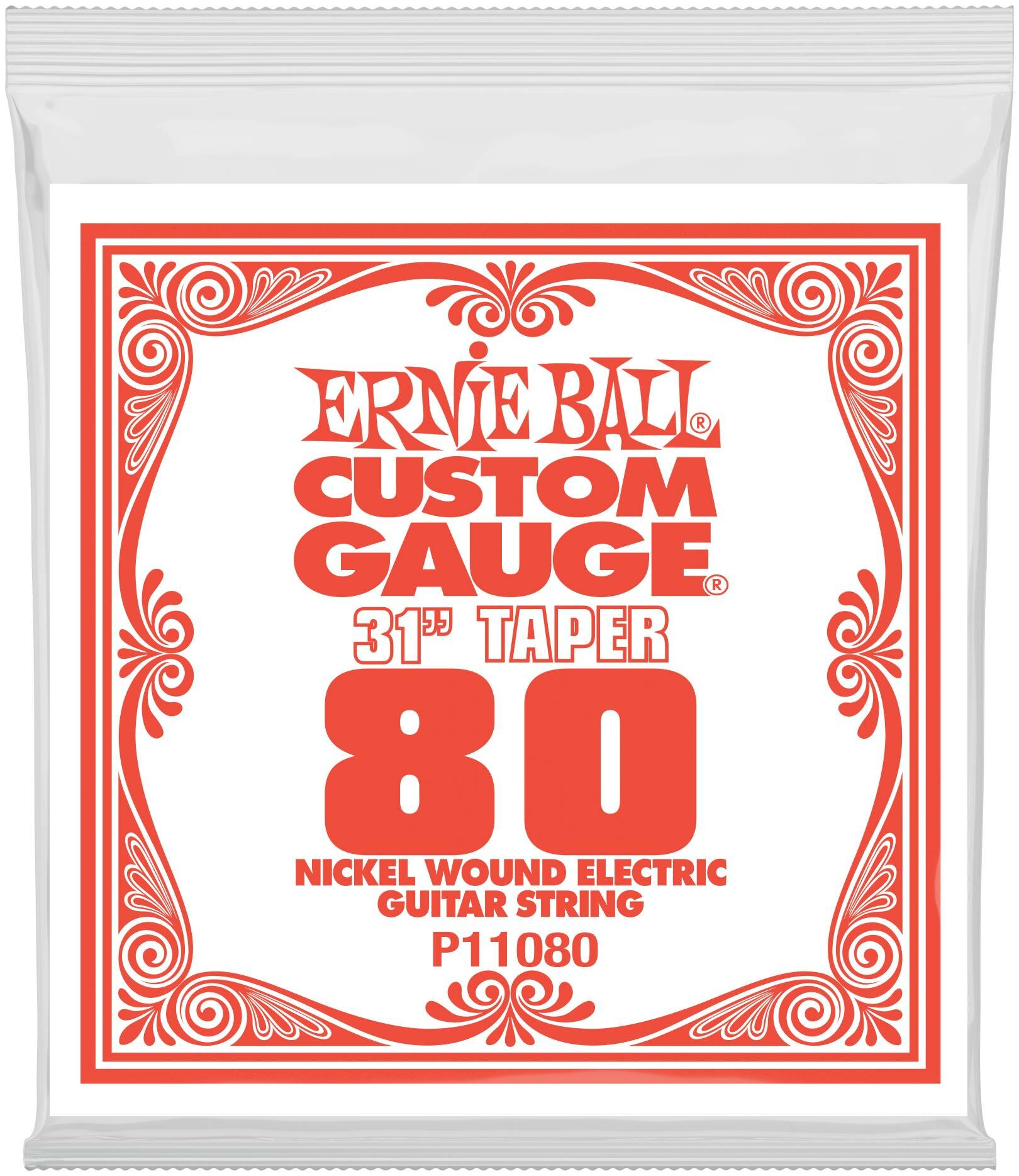 ERNIE BALL 11080 Nickel Wound .080 Струна одиночная для электрогитары