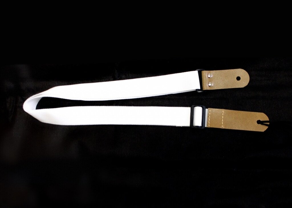 Ремень для гитары/укулеле, белый, MEZZO MZ-RGU-35wh