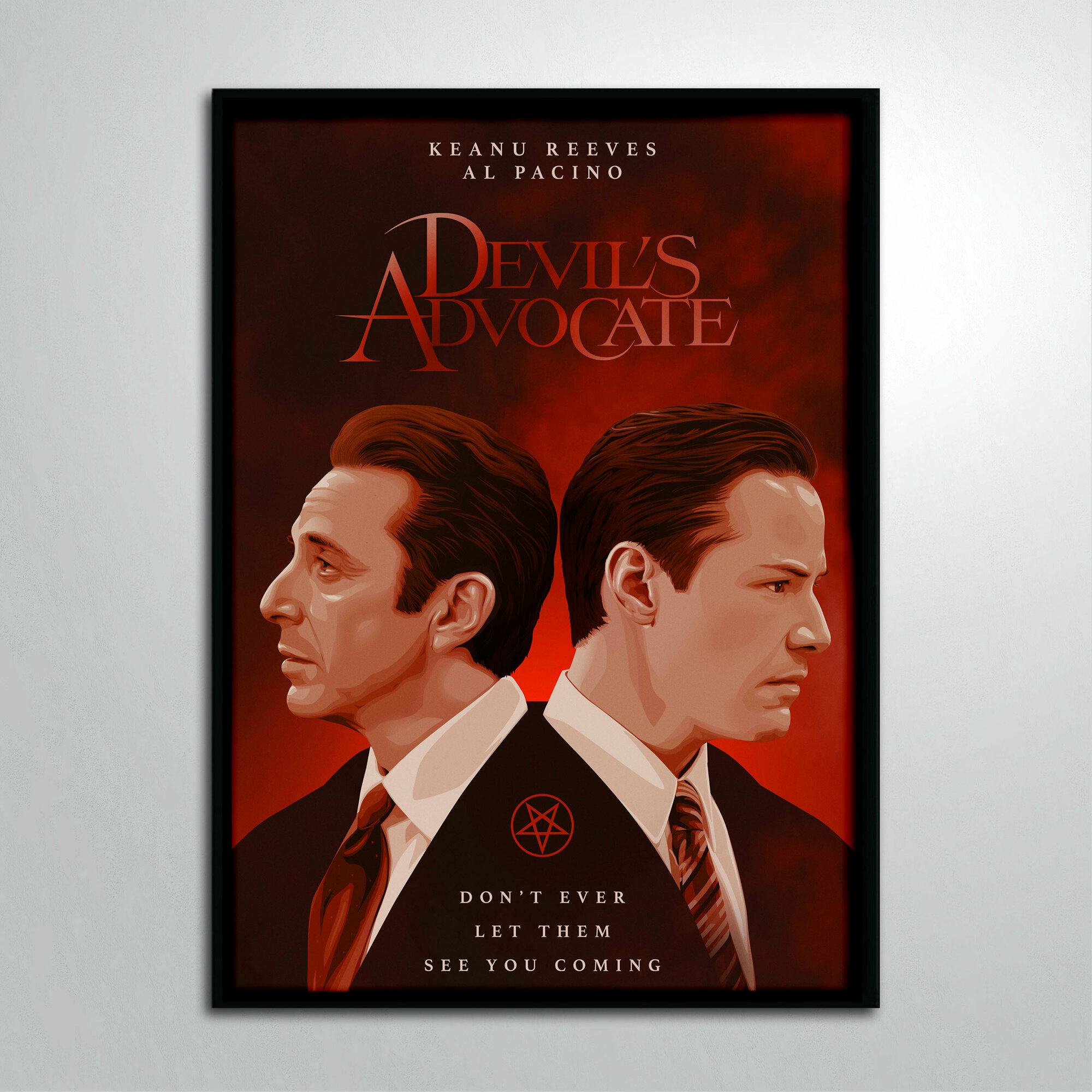 Постер без рамы/Адвокат дьявола Киану Ривз Аль Пачино Арт The Devil's Advocate