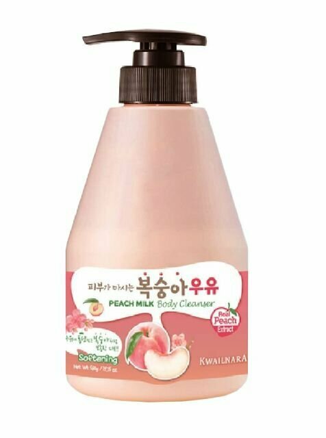 WELCOS Гель для душа Kwailnara Peach Milk Body Cleanser 560г