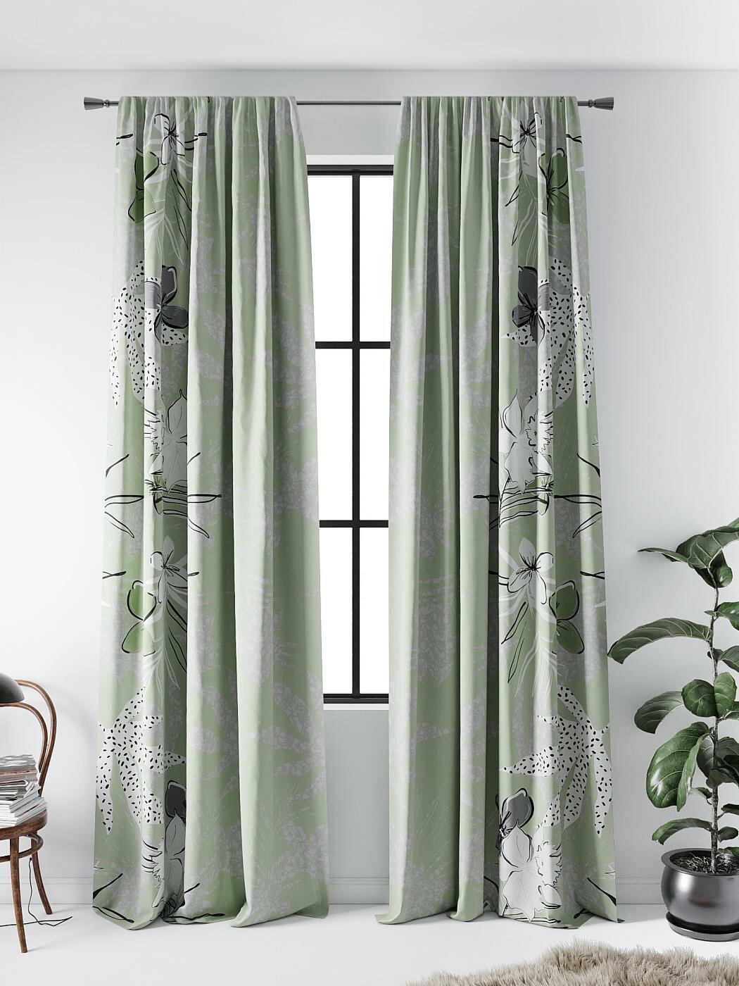 Комплекты штор AT HOME / шторы в комнату 150х290 см / Ривиренит