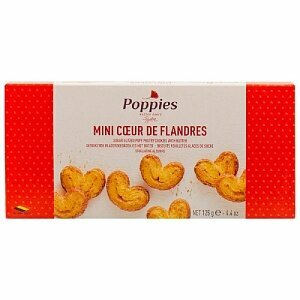 Печенье POPPIES слоеное MINI COEUR de flandres Мини сердечки 125г
