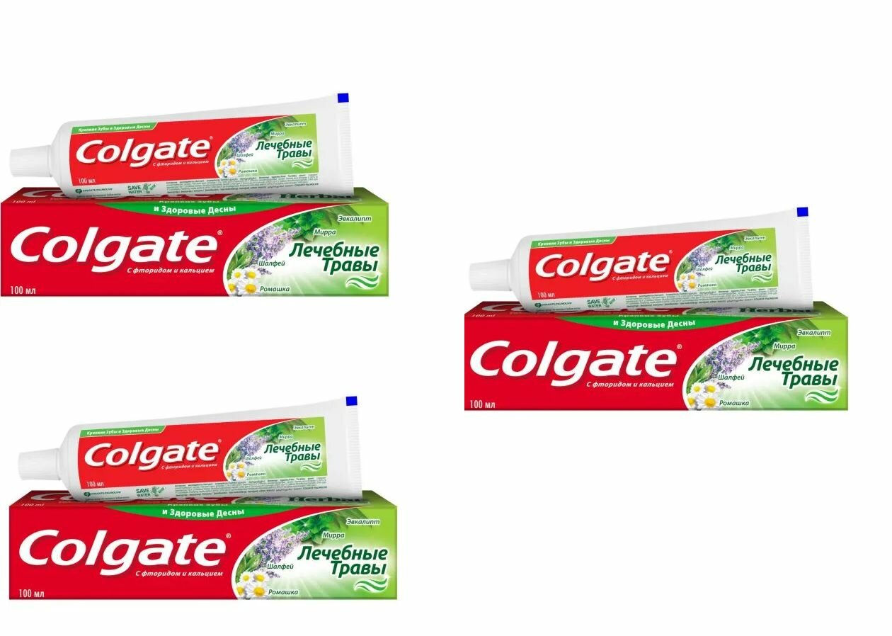 Colgate Зубная паста Лечебные травы, 100 мл, 3 уп.