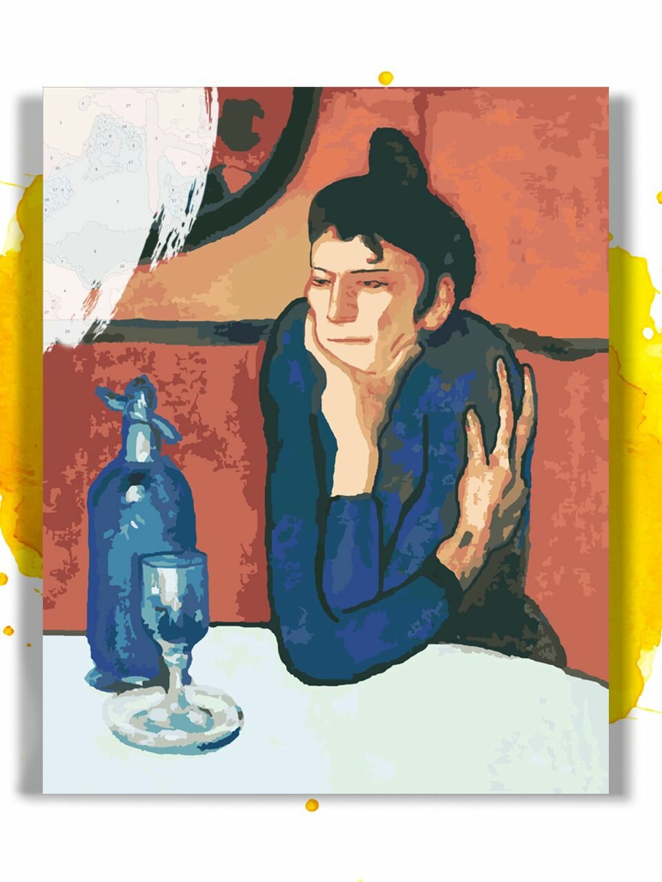 Картина по номерам на холсте Пабло Пикассо Любительница абсента, 40 х 50 см
