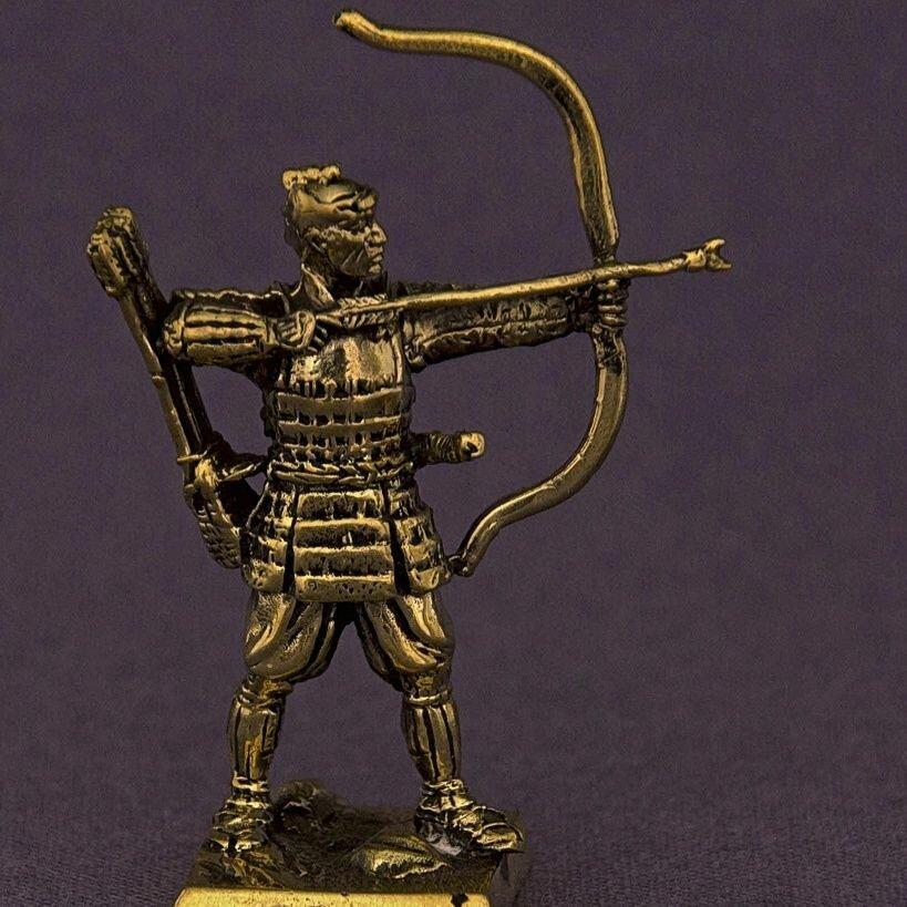 Фигура Самурай с луком 40мм, бронза, Японская армия 16-17вв.