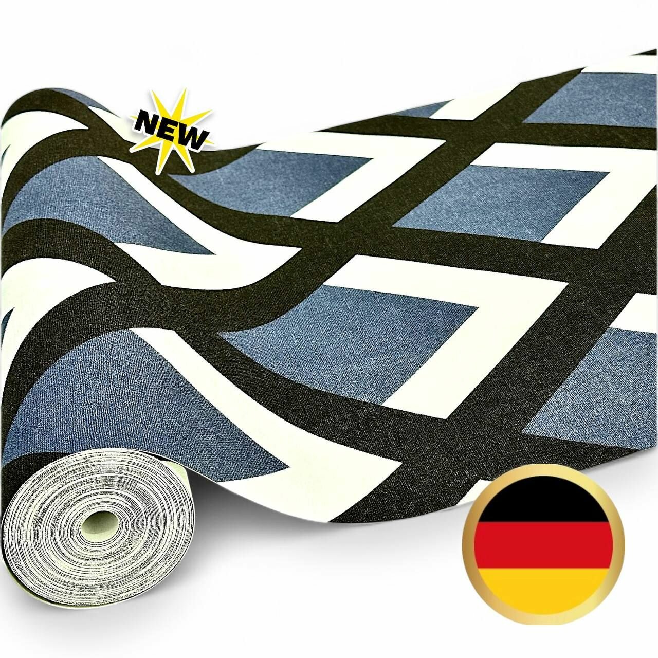 Немецкие обои моющиеся Rasch 401950 Denzo 2, 53 см * 10.05 м