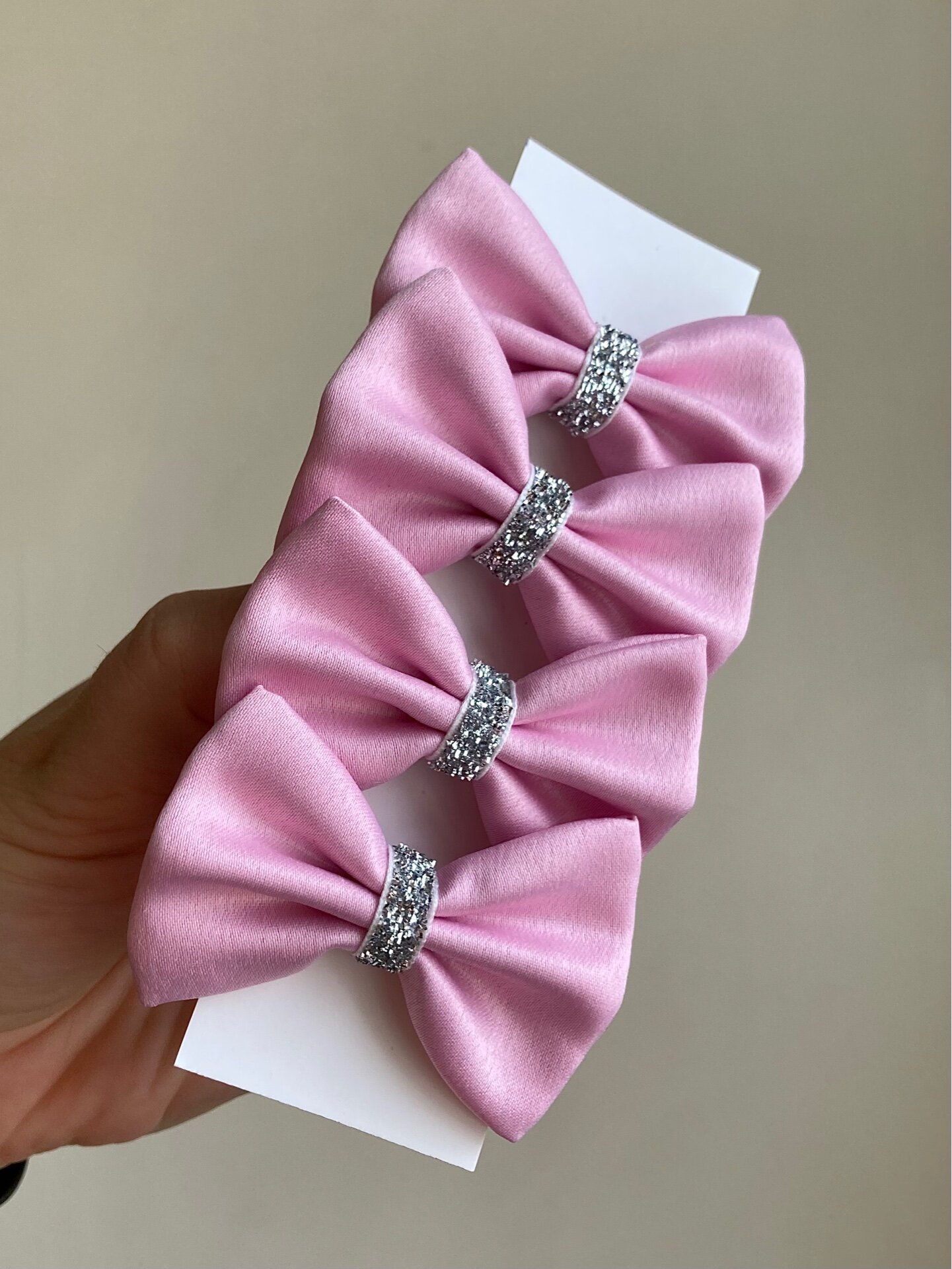 Бант на резинке MALETOK 4 шт, цвет розовый