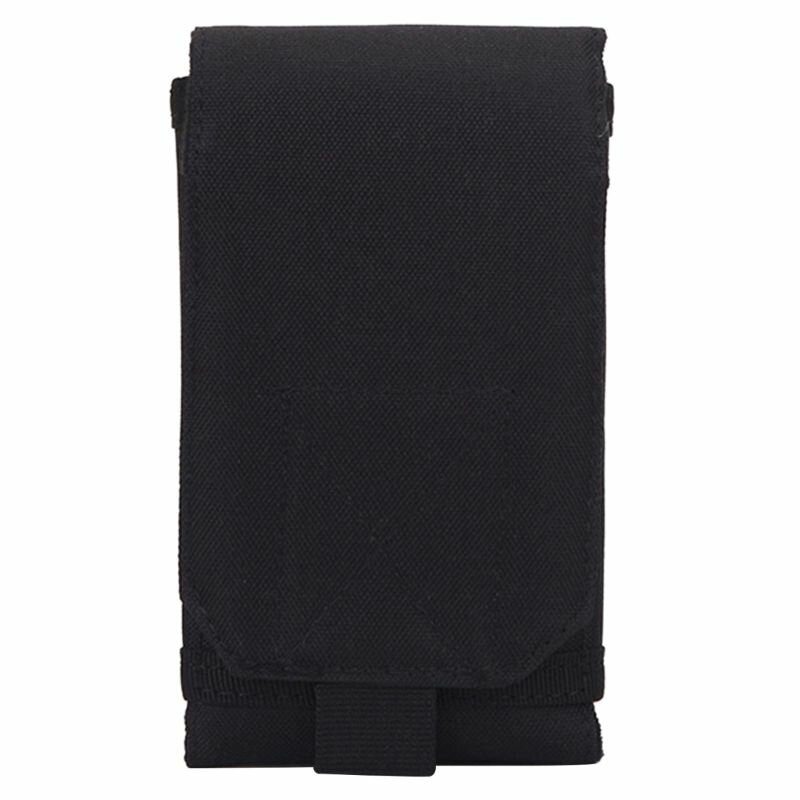 7684 Поясная сумка (бананка) тактическая спортивная, черная (1 шт)