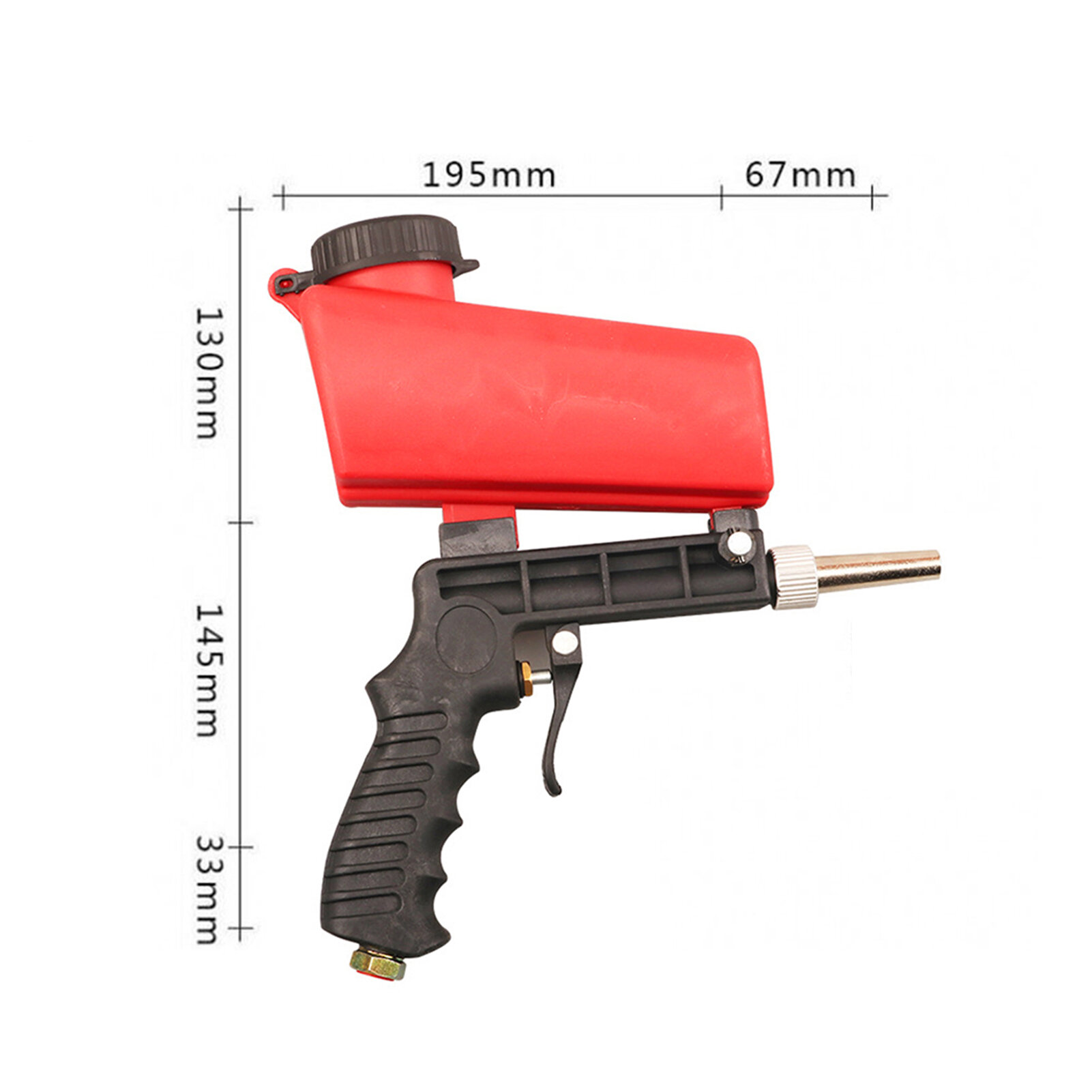1/4" 90 psi Ручной пистолет для пескоструйной очистки из алюминиевого сплава