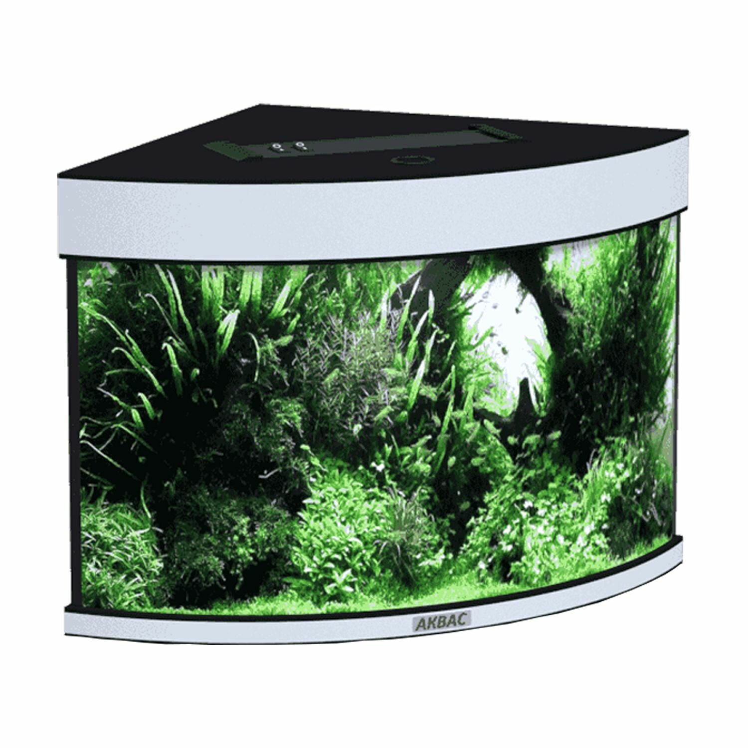 Аквариум угловой 60 литров с освещением, крышкой и тумбой, (46*46*44 см) Аквас