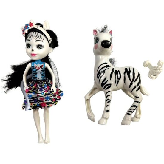 Кукла 1TOY Т24025 Лесные Феи с зеброй 16 см
