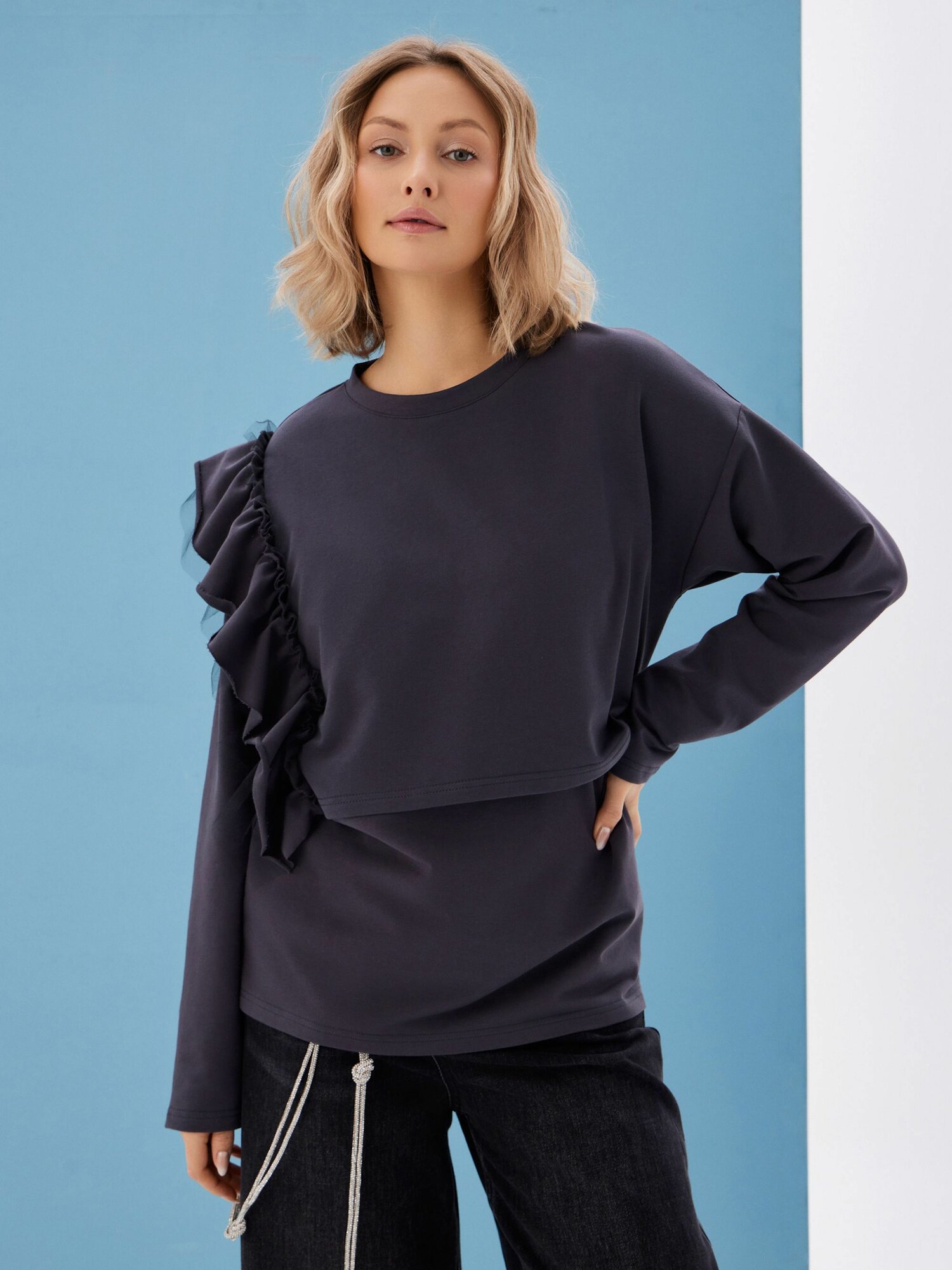 Лонгслив для кормящих мам