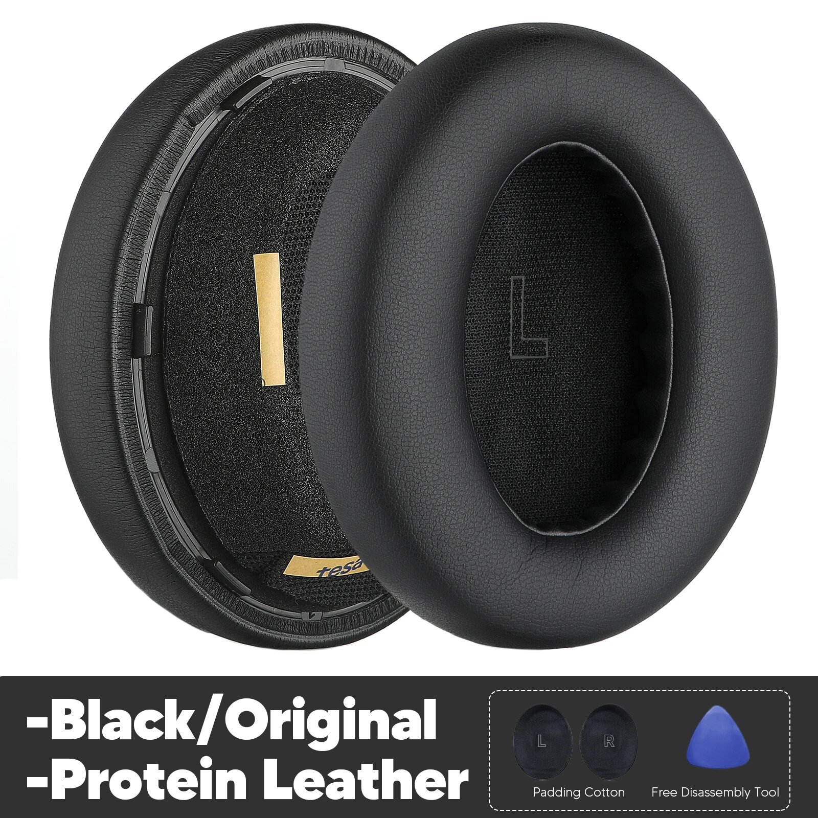 Амбушюры для Bose QuietComfort Ultra из протеиновой кожи Black ProteinLeather