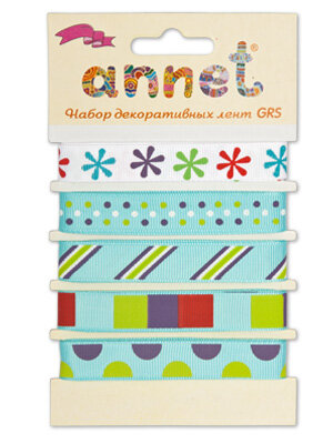 Annet" Набор лент GRS 12 мм, х 5 цв 010 "летние каникулы