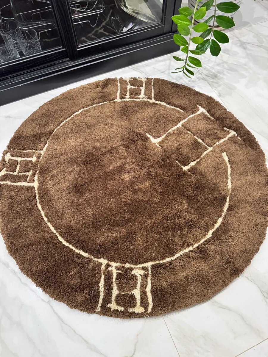 Коврик для ванной и туалета Natali's Carpets, круглый, нескользящий 80х80 см Турция