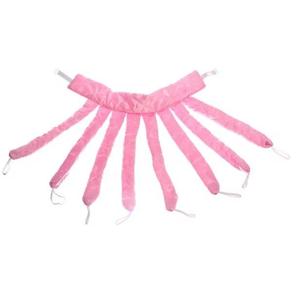 Бигуди КНР мягкие атласные на ленте "Kudri", цвет розовый, 53-63 на 30 см