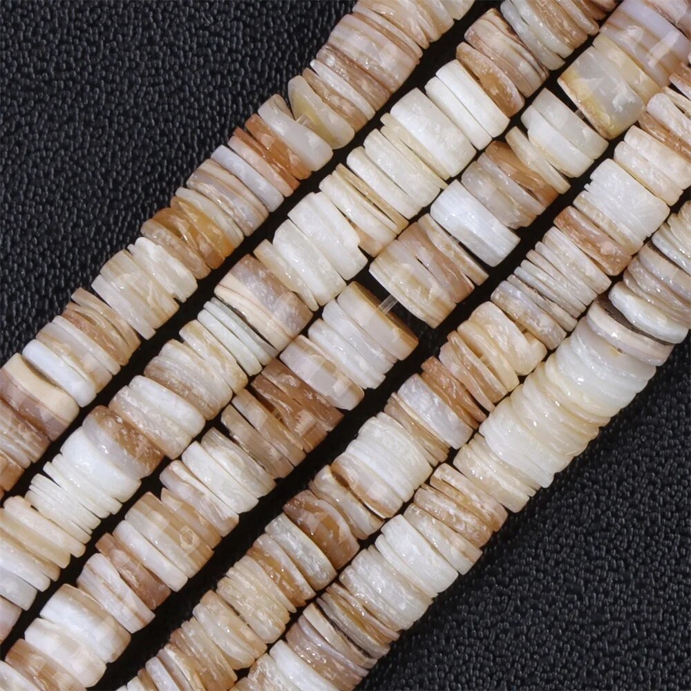 Цветные бусины Heishi из ракушек Vinswet About 40cm, 4.5-6mm