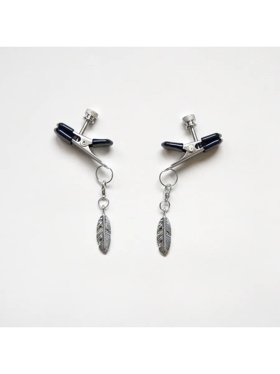 Зажимы на соски с перышками