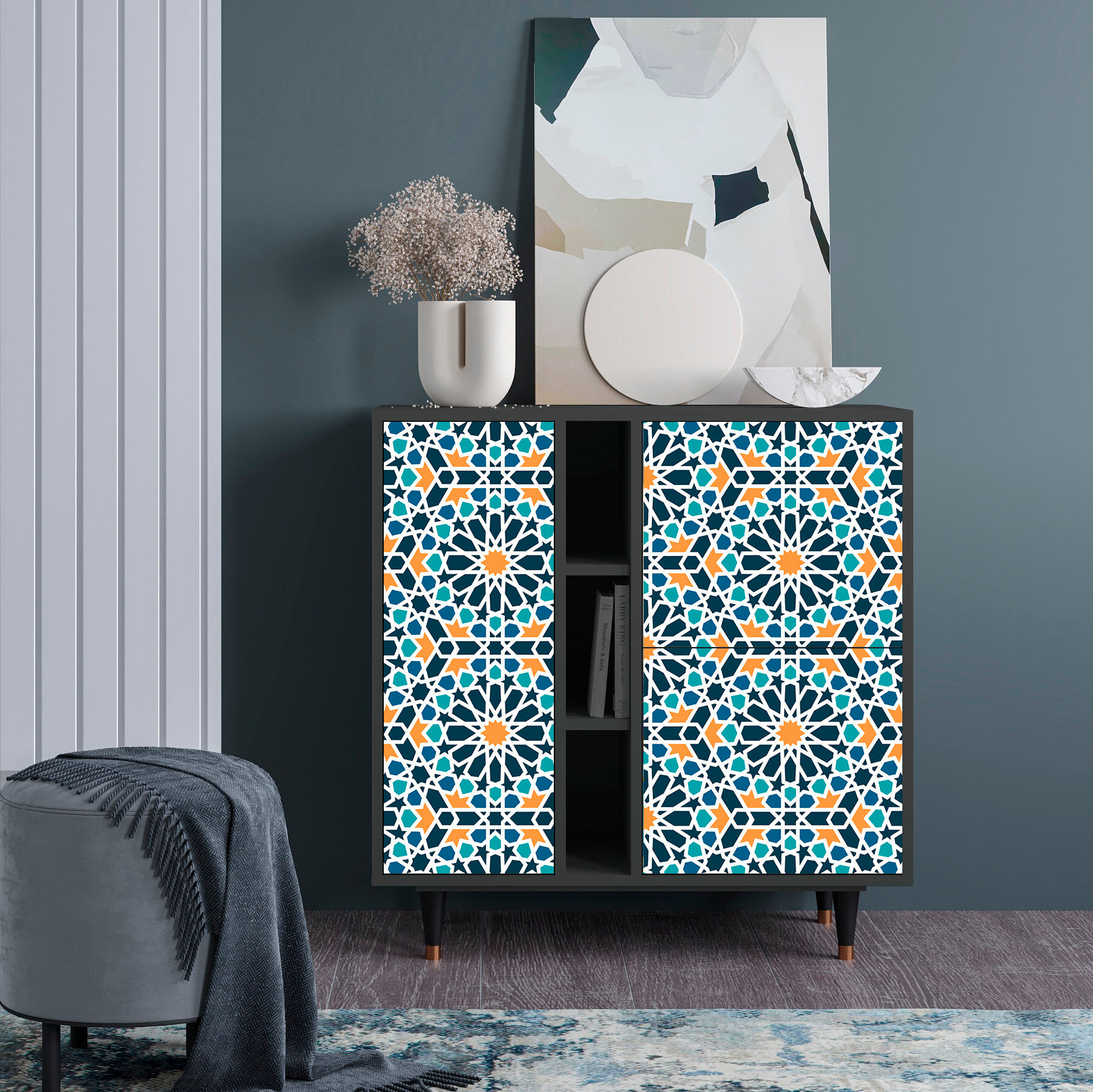 Комод - STORYZ - BS5 Kaleidoscope, Размер - 94 x 96 x 41 см, Цвет корпуса - , Антрацит