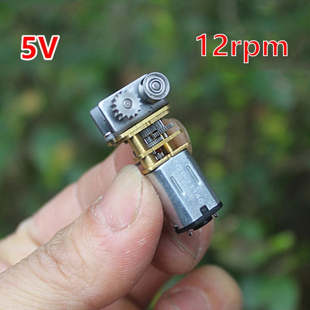 Металлический мотор-редуктор GA12-N20 Turbo Worm Gear 5В 12 об/мин