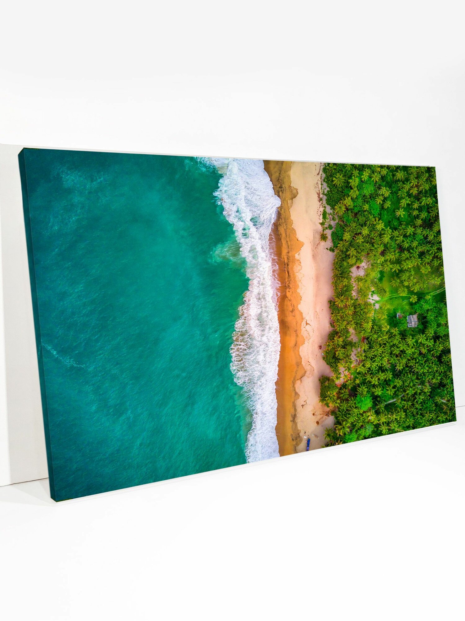 Картина Лазурный берег и пальмы, природа на холсте 30х40см