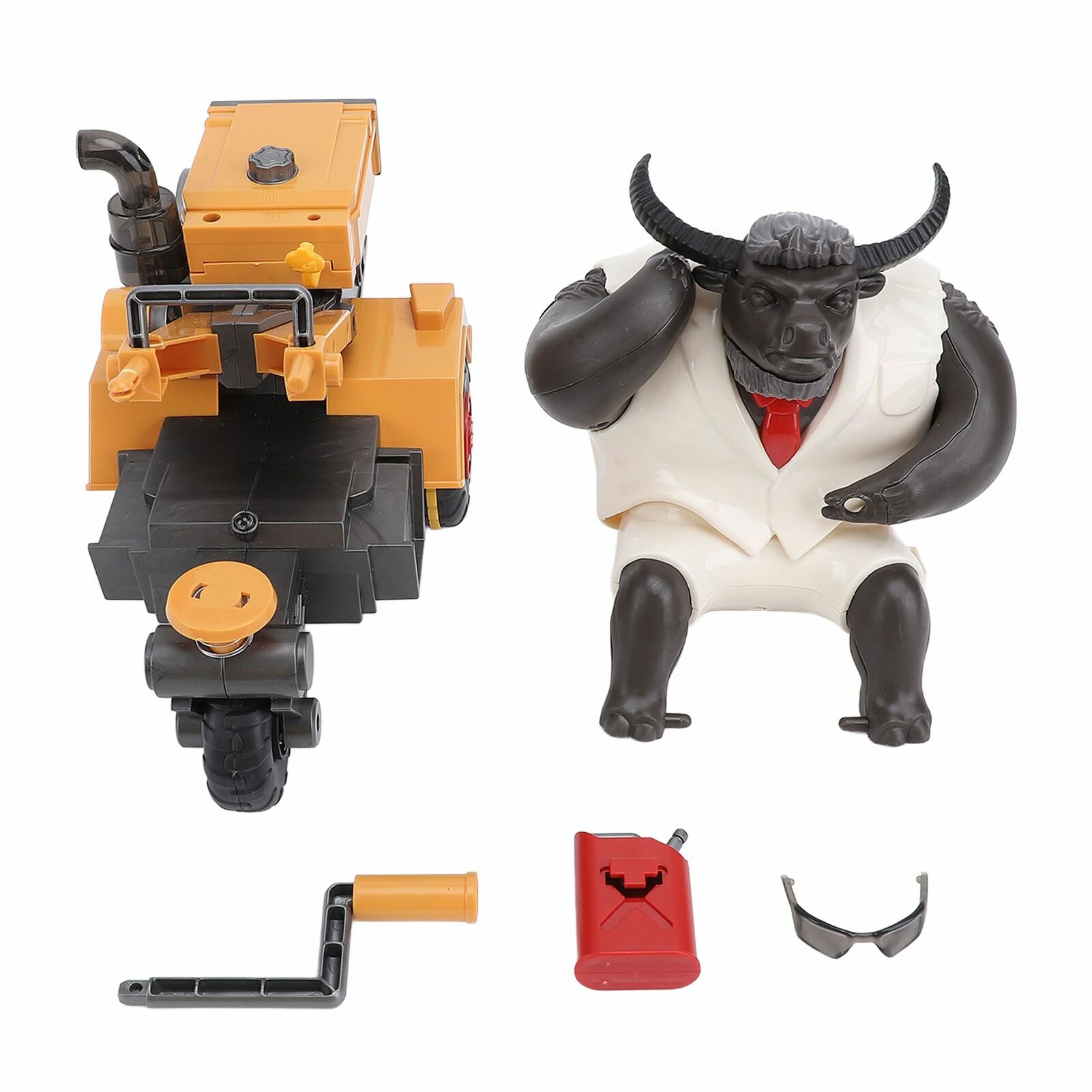 Электротрактор-жёлтый, вращающийся, свет/музыка