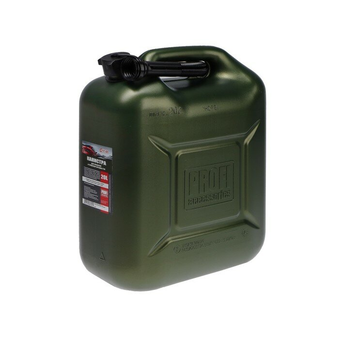 Канистра 3ton "Profi", зеленая, для топлива, крышка и лейка, 20 л