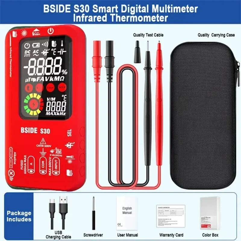 BSIDE S30 Мультиметр S30 Red