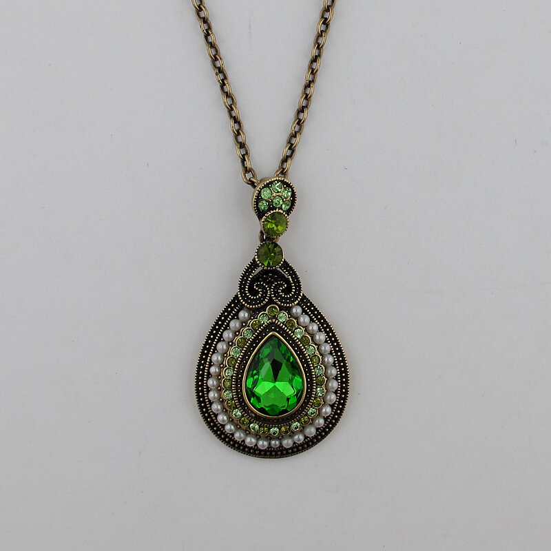 Колье, циркон, жемчуг имитация