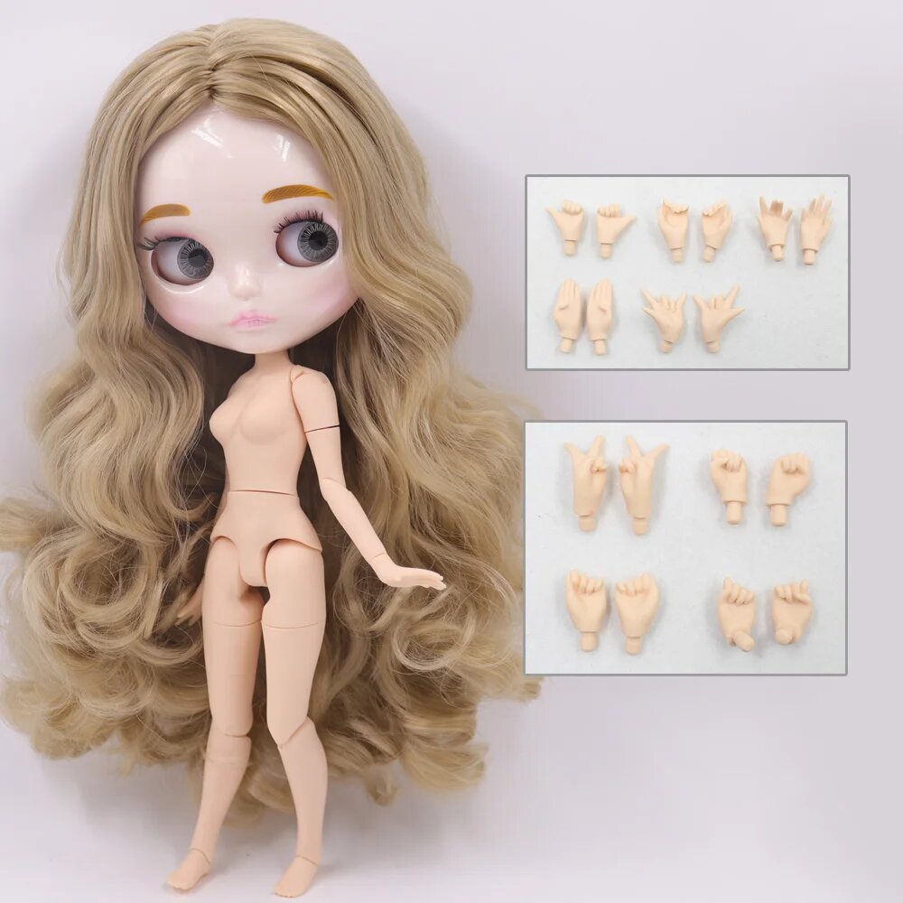DBS Blythe кукла 1/6 белая 30 см Бежевый, glossy face