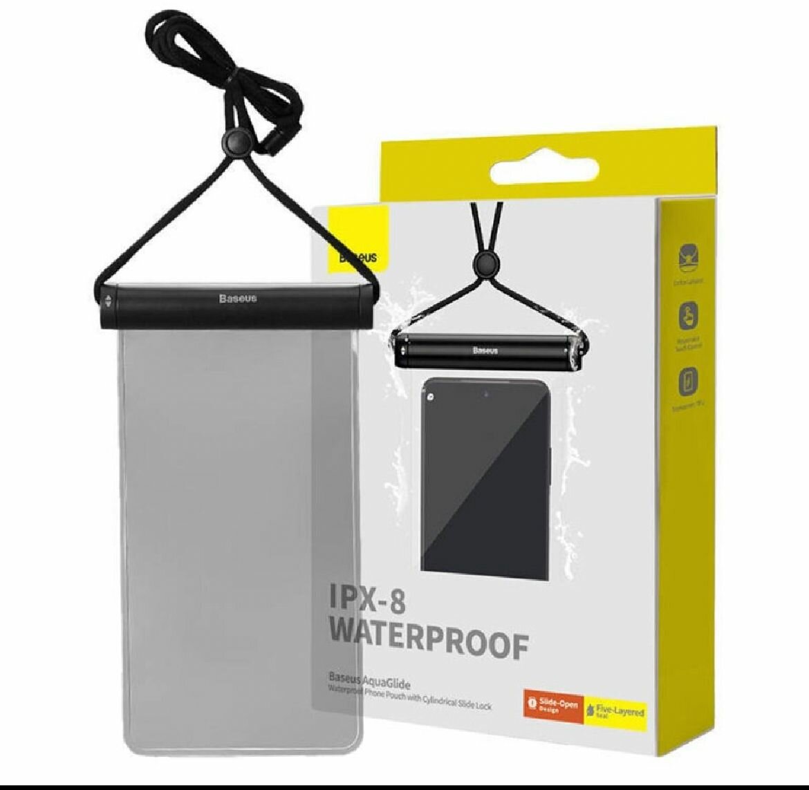 Чехол водонепроницаемый OS-Baseus AquaGlide Waterproof Phone Pouch with Cylindrical Slide Lock