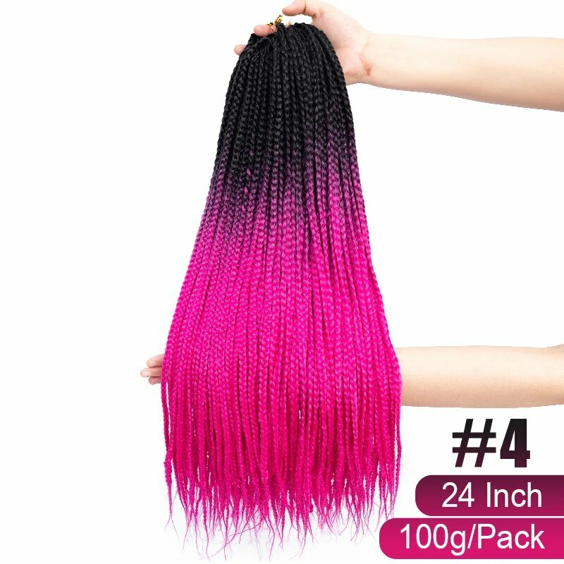 Синтетические косы Zizi 24 дюйма омбре, 19 цветов, Silky Strands Фиолетовый, 6 шт./лот, Красный