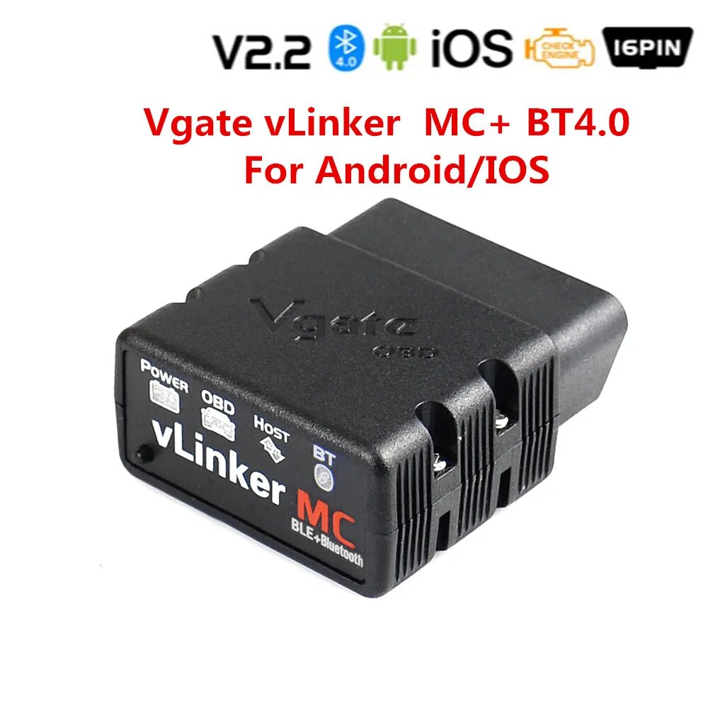 Vgate vLinker MC+ MC V2.2 Bluetooth 4.0 BT3.0 OBD сканер автомобильные диагностические инструменты для IOS Android сканер автоинструмент PK V1.5 vlinker BT 4.0