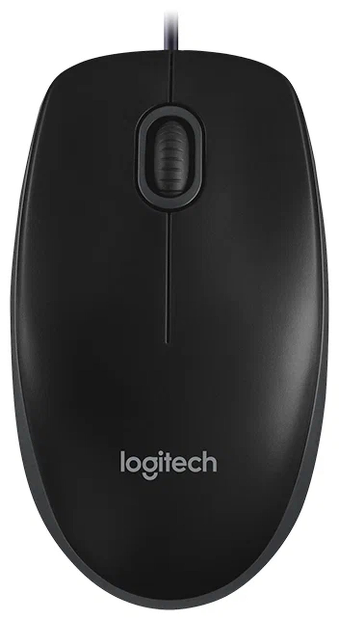 Мышь проводная LOGITECH B100 черный (USB, 1000dpi, 2but) (910-006605)