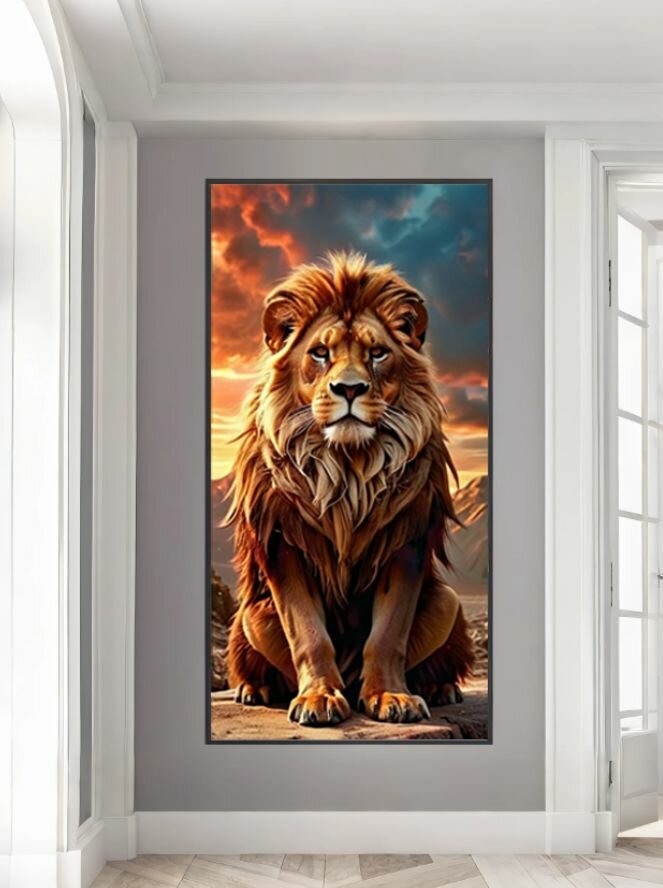 Алмазная мозаика, лев, 50x100CM, коллаж ручной работы, подходит для украшения стен, подарки