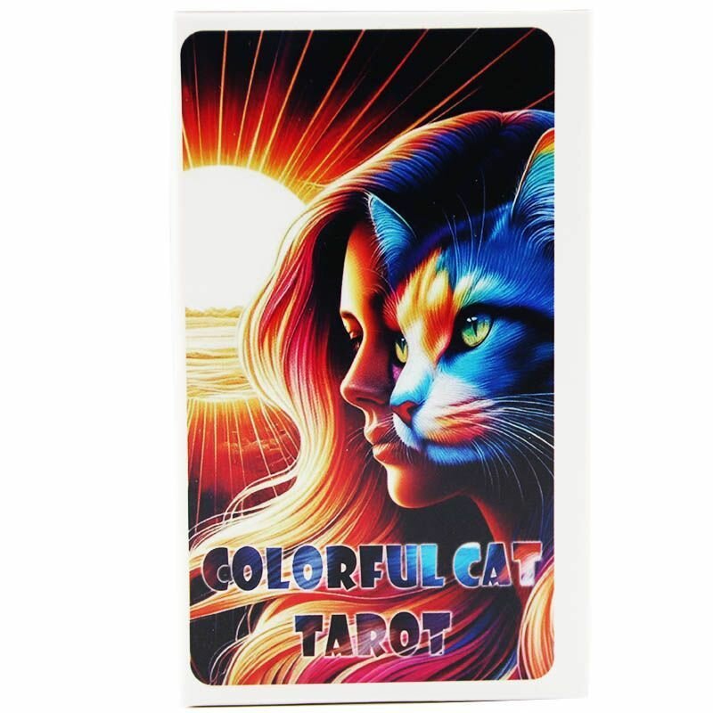Colorful Cat Tarot /Разноцветное Кошачье Таро/10x6CM/78шт