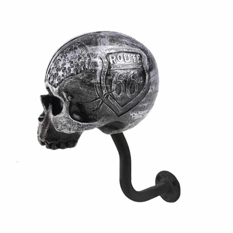 Настенное украшение рамы шлема из смолы ручной работы-серебряный череп