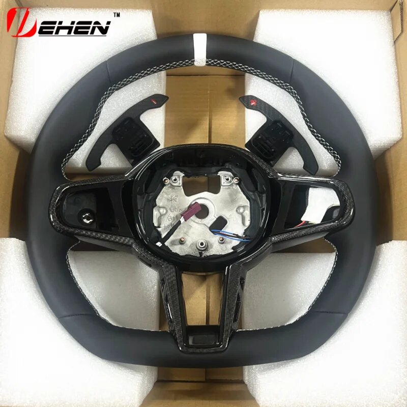 Модернизированный кожаный автомобильный руль для BMW 3 4 5 серии G01 G02 G05 G20 G80 G82 G22 G26 G30 G32 G87 F90 F95 Автомобильные аксессуары style8 Leather, For heating NO ACC