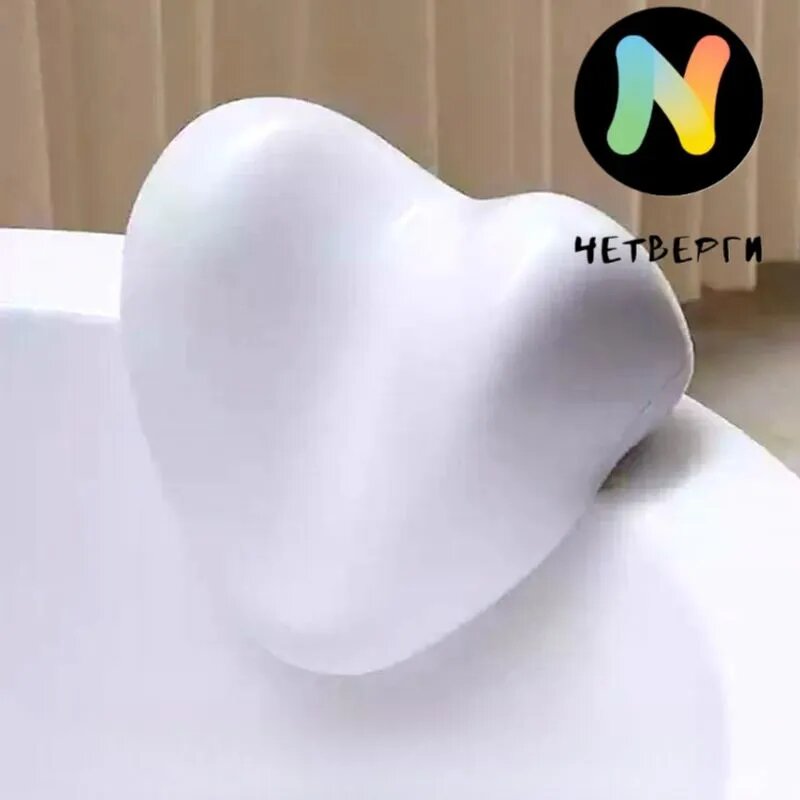 Подушка подголовник для ванной Бриз, подставка под голову и шею на присосках, для релакса в спа