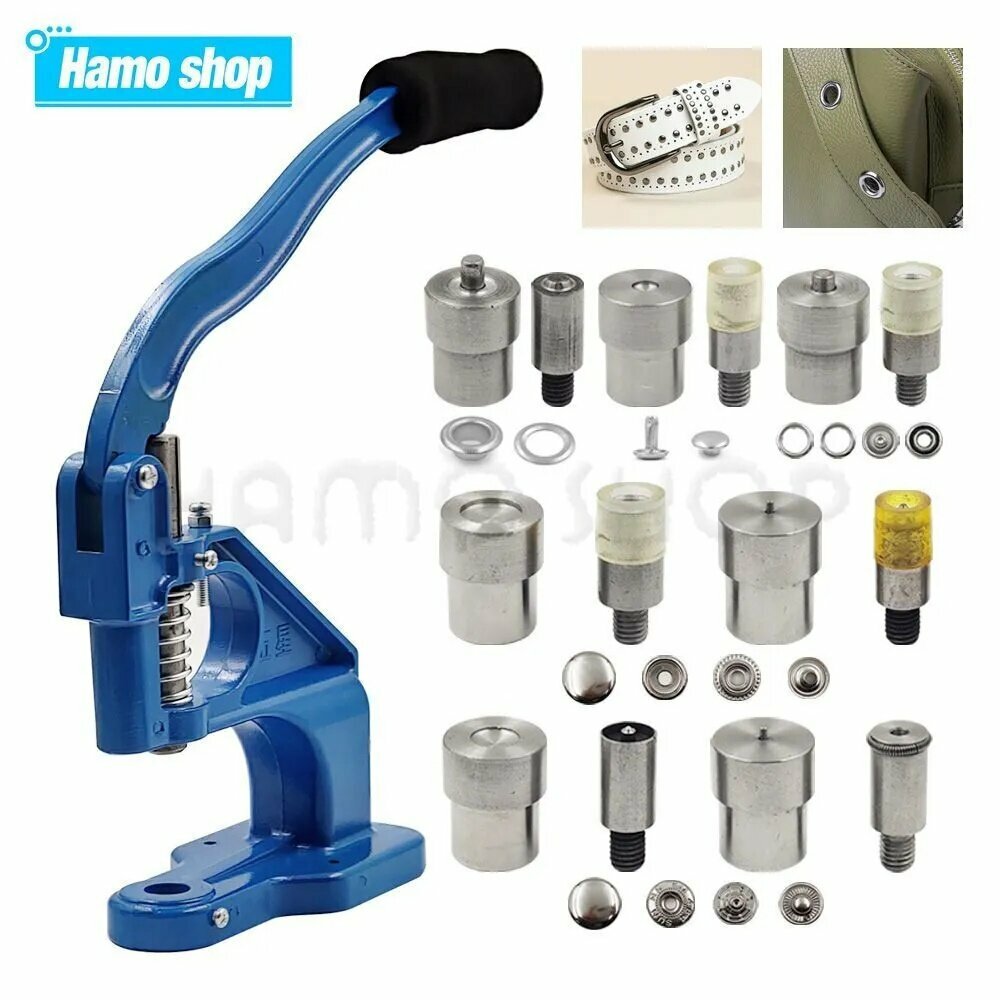 Пресс для установки кнопок с насадками