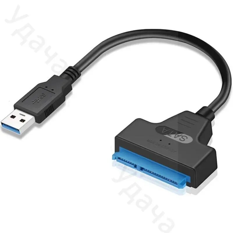 Адаптер Type-A USB 3.2 Gen1 to SATA 6GB/s для SSD, HDD 2.5" JMS578, поддержка UASP (ORIENT UHD-502N)