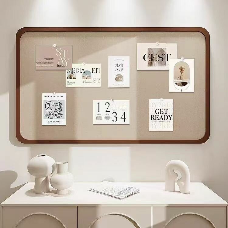 Доска для заметок на стену из войлока, мудборд на стену, НЕ пробковая доска для фото,40*60cm, коричневый